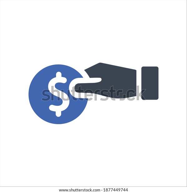 Giving Money Icon Vector Graphics Stock Vector (Royalty Free ...