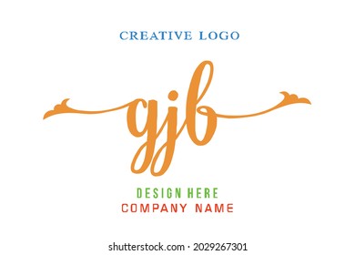 Gjb Lettering Logo Simple Easy Understand Stock Vector (Royalty Free ...