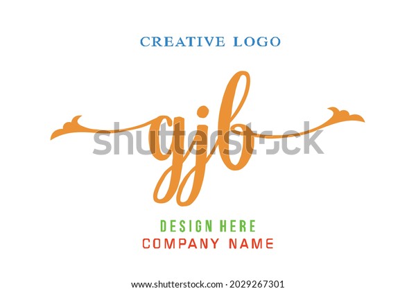 Gjb Lettering Logo Simple Easy Understand Stock Vector (Royalty Free ...