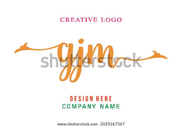 Gjm Lettering Logo Simple Easy Understand Stock Vector (Royalty Free ...