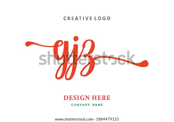 Gjz Lettering Logo Simple Easy Understand Stock Vector (Royalty Free ...
