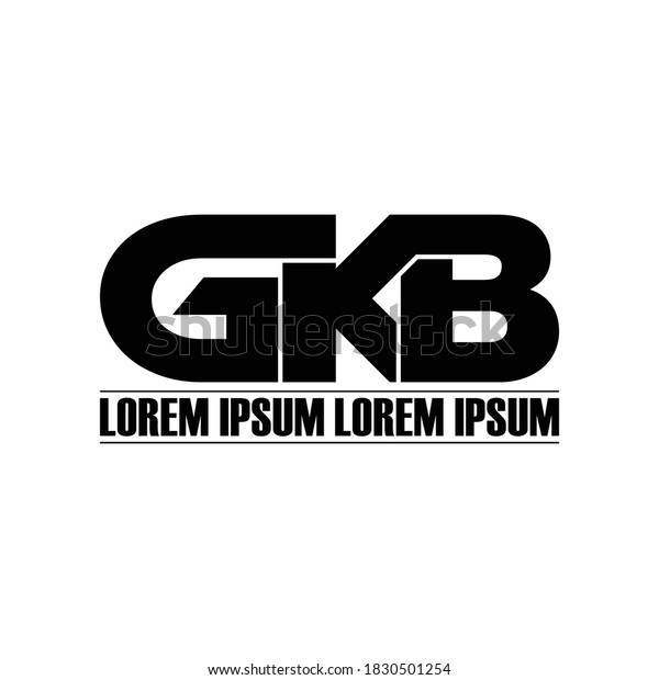 Gkb Letter Monogram Logo Design Vector Stock Vector (Royalty Free ...
