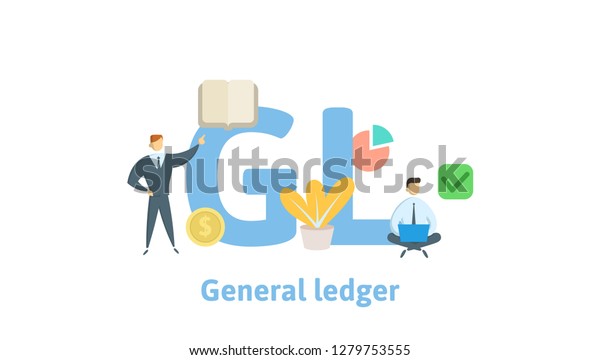 Gl General Ledger Concept Keywords Letters Stock Vector (Royalty Free ...