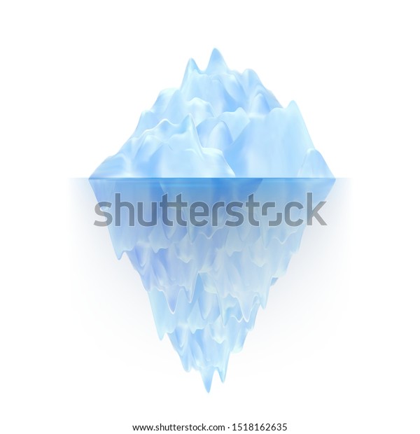 Glacier Ice Rock Floating On Water Stock Vector (Royalty Free ...