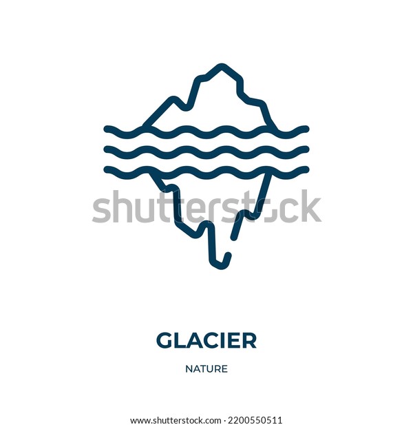 Glacier Icon Linear Vector Illustration Nature Stock Vector (Royalty ...