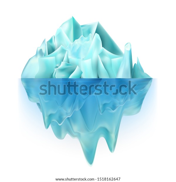 Glacier Icy Rock Floating On Ocean Stock Vector (Royalty Free) 1518162647