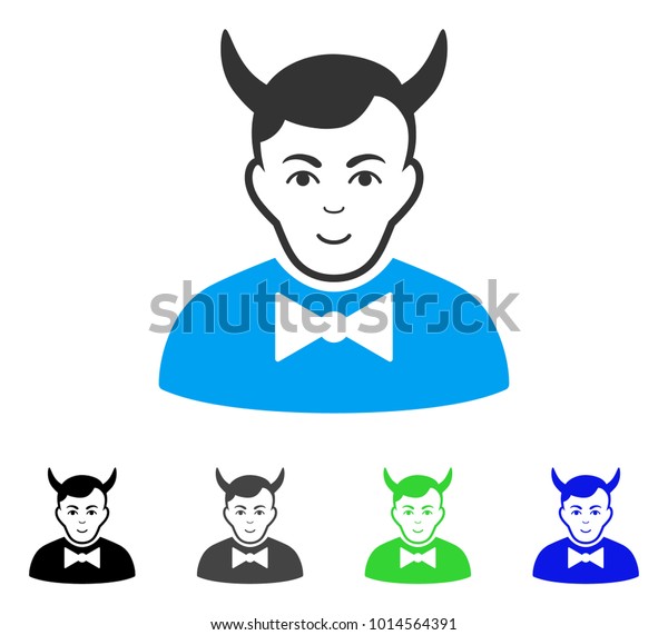 Glad Devil Vector Pictogram Vector Illustration Stock Vector (Royalty ...