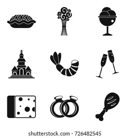Glad Icons Set Simple Set 9 Stock Vector (Royalty Free) 726482545 ...
