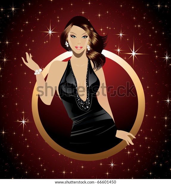 Glamorous Girl Stock Vector (Royalty Free) 66601450 | Shutterstock