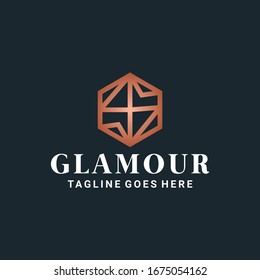 Glamour Logo Design Vector Template Luxury Stock Vector (Royalty Free ...