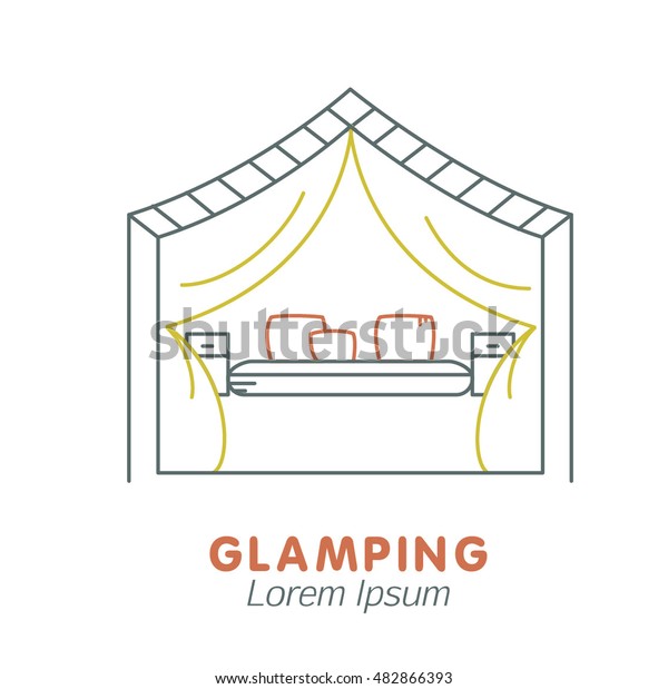 Glamping Icon Tent Stock Vector (Royalty Free) 482866393