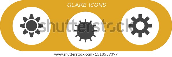Glare Icon Set 3 Filled Glare Stock Vector (Royalty Free) 1518559397 ...