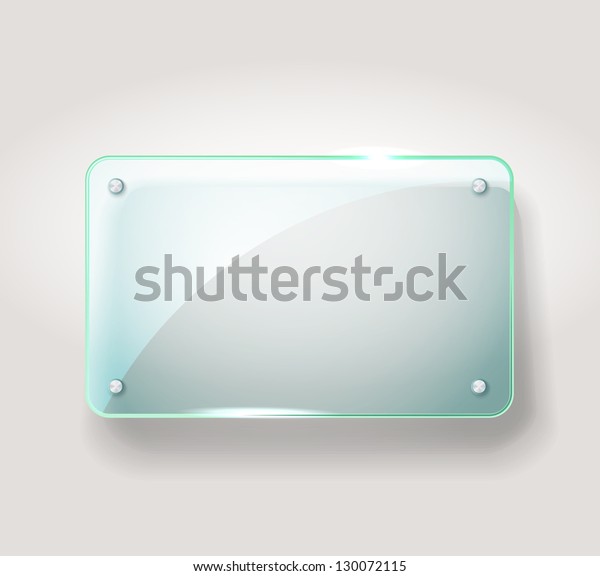 Glass Advertising Board Template Text Stock Vector (Royalty Free ...