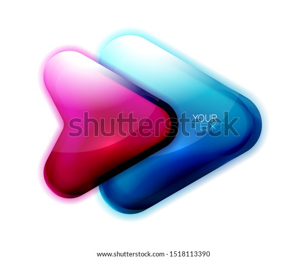 Glass Arrow Button Banner Design Arrowhead Stock Vector (Royalty Free ...