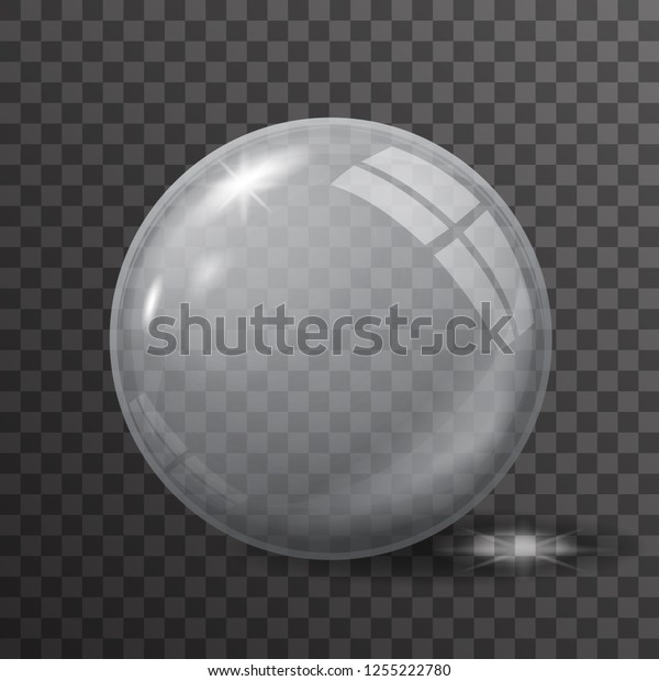 Glass Ball Realistic 3d Transparent Background Stock Vector (Royalty ...