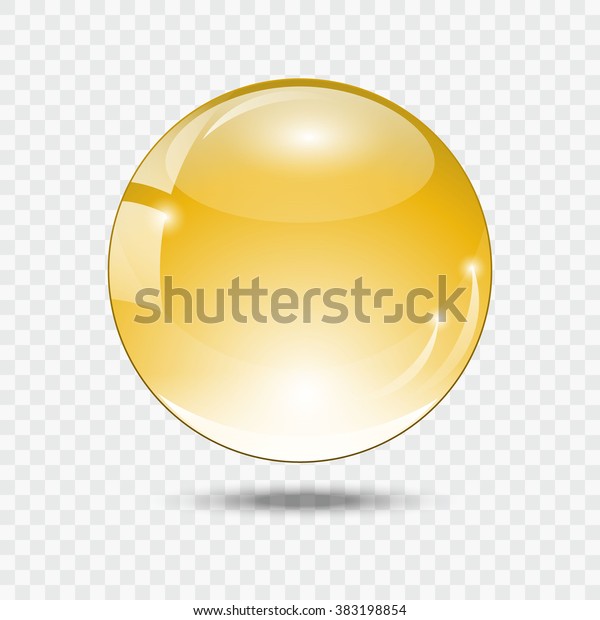 Glass Ball Yellow Glass Sphere Vector Stock Vector (Royalty Free ...