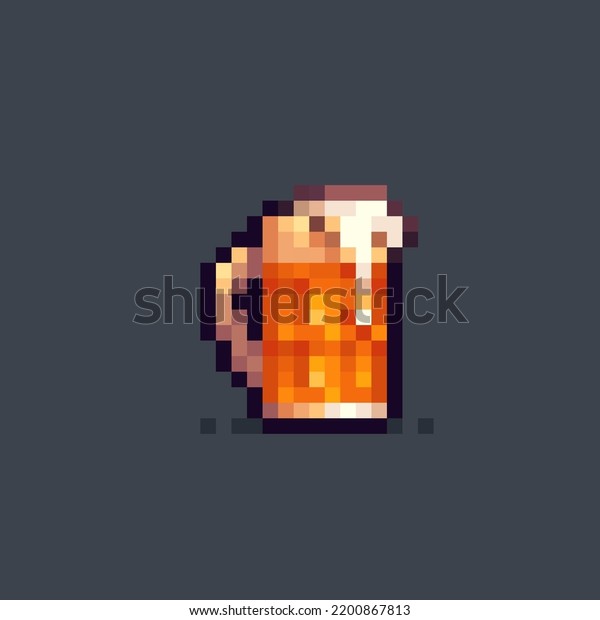 Glass Beer Pixel Art Style Stock Vector (Royalty Free) 2200867813 ...