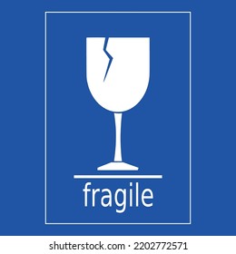 Glass Broken Label Box Wrapping Fragile Stock Vector (Royalty Free ...