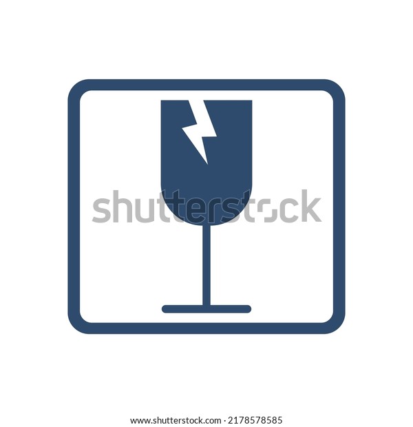 Glass Carefully Icon Vector Illustration Stock Vector (Royalty Free ...