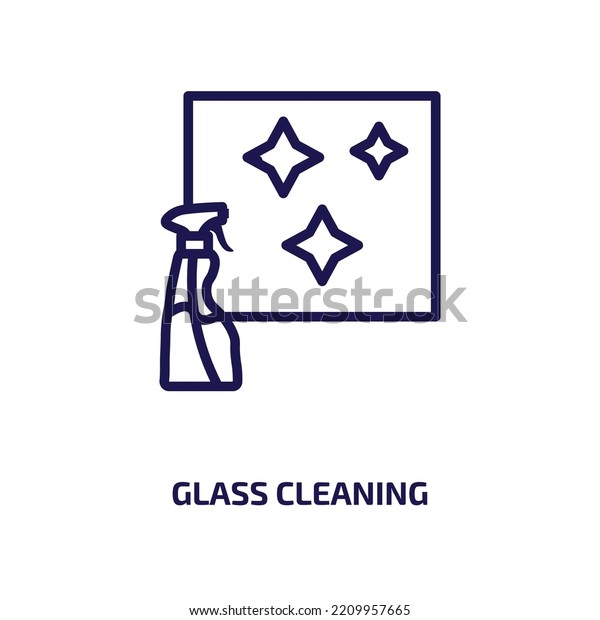 Glass Cleaning Icon Cleaning Collection Thin Stock Vector (Royalty Free ...