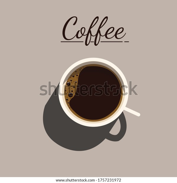 Glass Coffee Simple Design Stock Vector (Royalty Free) 1757231972 ...