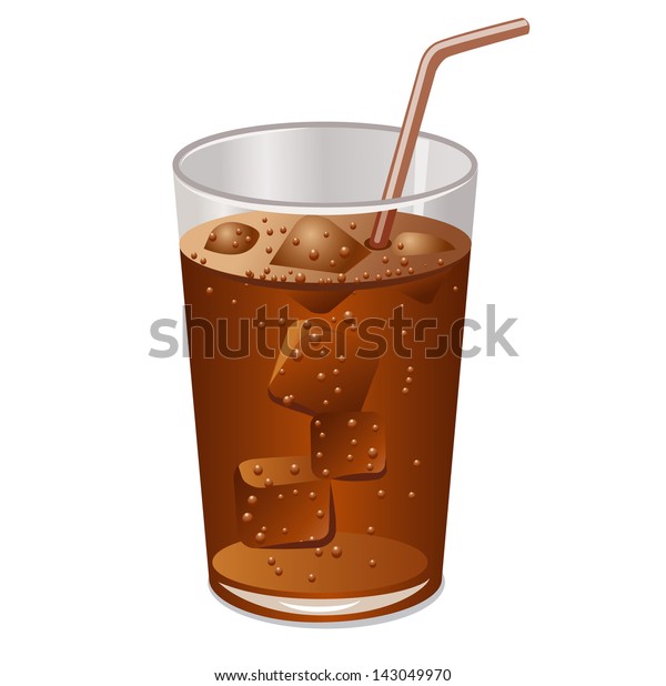 Glass Cold Drink Ice Stock Vector (Royalty Free) 143049970 | Shutterstock