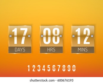 Glass Countdown Timer Isolated On Bright Stock Vector (Royalty Free ...