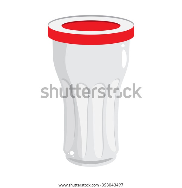 Glass Cup Lid On White Background Stock Vector (Royalty Free) 353043497