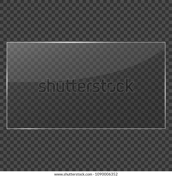 Glass Frame Realistic Clear Glass On Stock Vector (Royalty Free ...