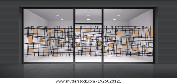 Glass Graphics Design Office Glass Partition Stock Vector (Royalty Free ...