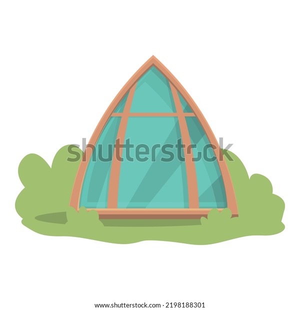 Glass House Icon Cartoon Vector Glamping Stock Vector (Royalty Free ...