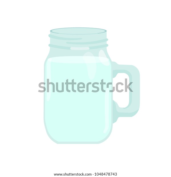 Glass Jar Water Stock Vector (Royalty Free) 1048478743 | Shutterstock