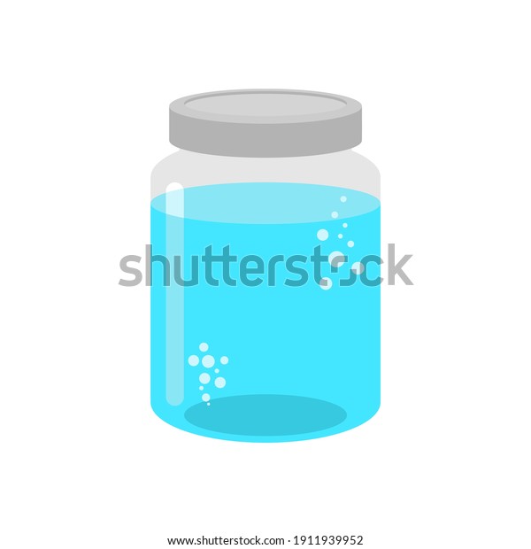Glass Jar Water Isolated Vector Illustration Stock Vector (Royalty Free ...