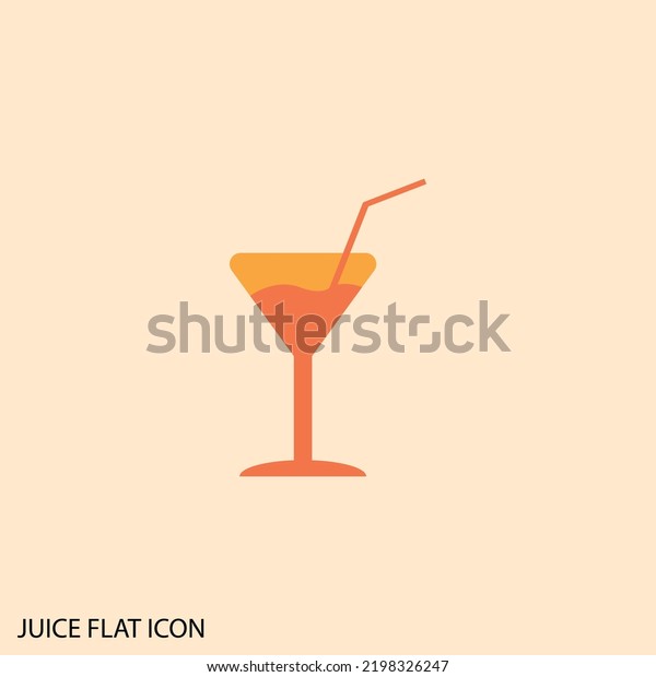 Glass Juice Icon Orange Juice Straw Stock Vector (Royalty Free ...