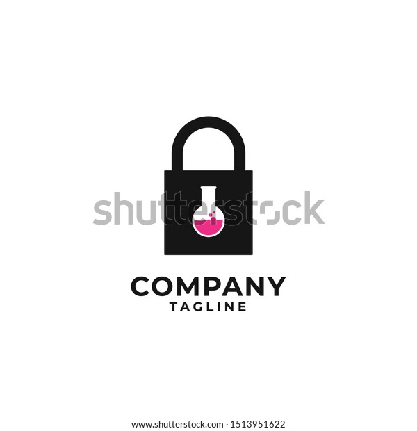 Glass Lab Laboratory Security Logo Icon: vetor stock (livre de direitos ...