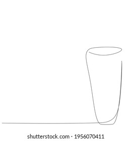 Glass One Line Drawing Vector Illustration Stock Vector (Royalty Free ...