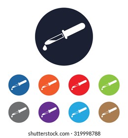 Glass Pipette Drop Vector Icon Web Stock Vector (Royalty Free ...