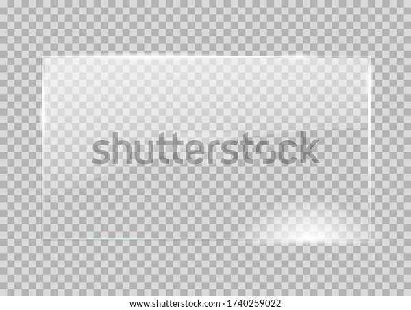 Glass Plate On Transparent Background Realistic Stock Vector (Royalty ...
