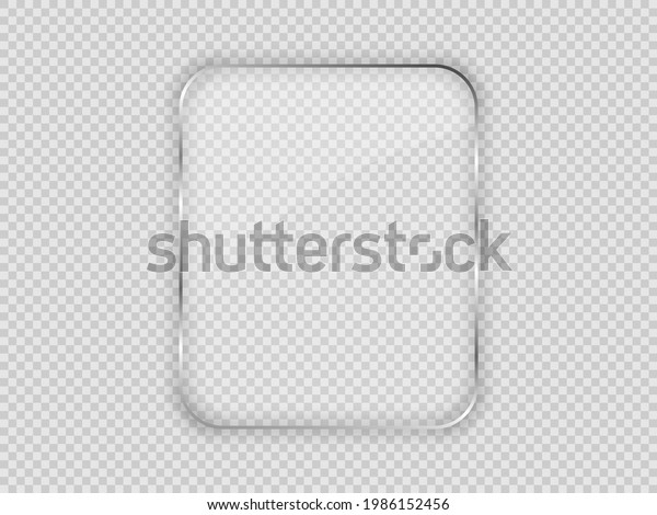Glass Plate Rounded Vertical Frame Isolated Stock Vector (Royalty Free ...