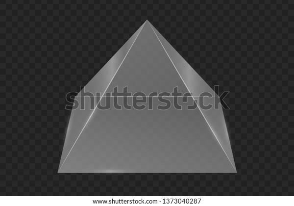 Glass Prism Pyramid Vector Illustration Stock Vector (Royalty Free ...
