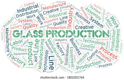 Glass Production Word Cloud Create Text Stock Vector (Royalty Free ...