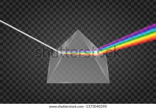 Glass Pyramid Refraction Light Prism Spectrum Stock Vector (Royalty ...