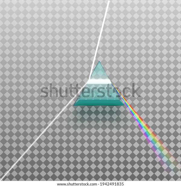 Glass Pyramid Refraction Light Prism Spectrum Stock Vector (Royalty ...