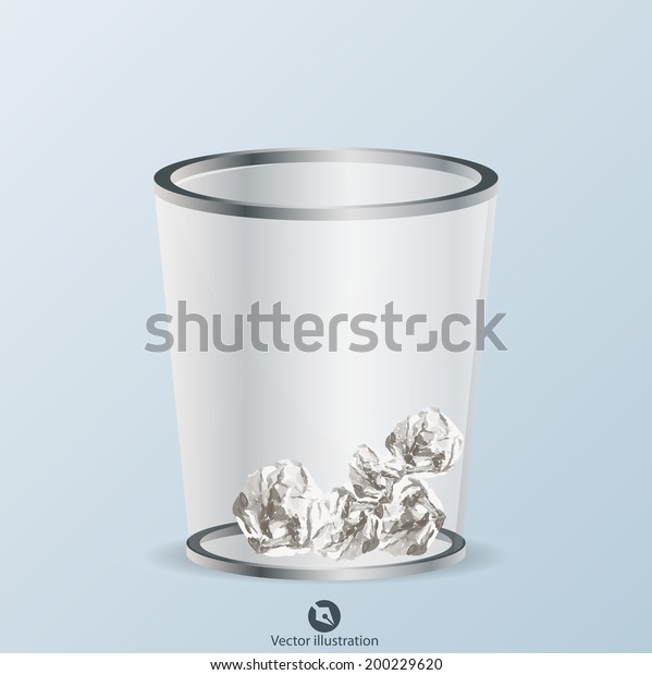 Glass Recycle Bin Vector Icon Stock Vector (Royalty Free) 200229620 ...