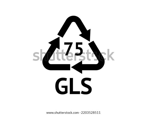 Glass Recycling Codes Recycling Symbol On: เวกเตอร์สต็อก (ปลอดค่า ...