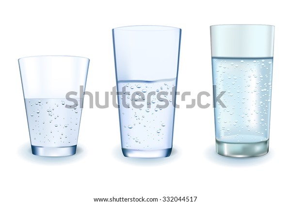 Glass Sparkling Water Vector Illustration Isolated Stock Vector ...