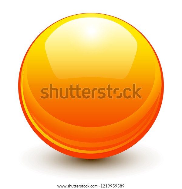 Glass Sphere Orange 3d Vector Ball Stock Vector (Royalty Free) 1219959589