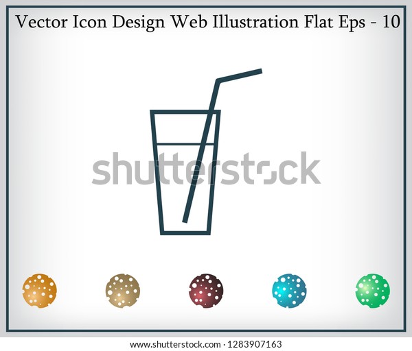 Glass Straw Icon Stock Vector (Royalty Free) 1283907163 | Shutterstock