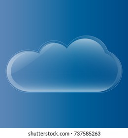 Glass Texture Vector Cloud Icon Stock Vector (Royalty Free) 737585263 ...
