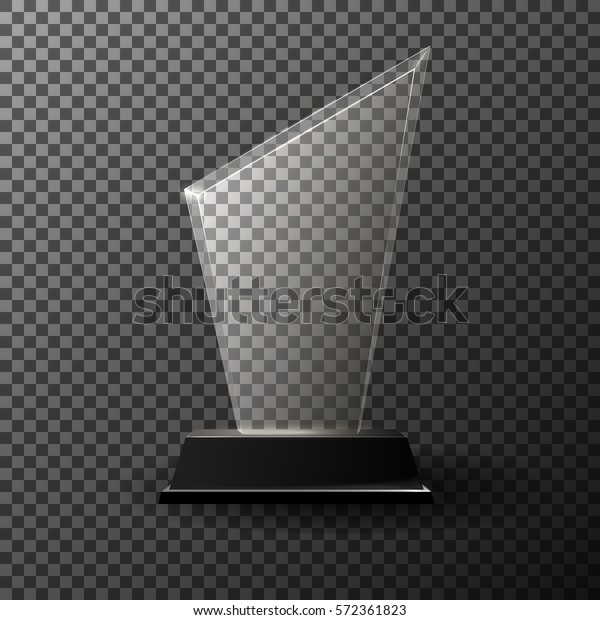 Glass Trophy Award Isolated On Transparent Stock Vector (Royalty Free ...